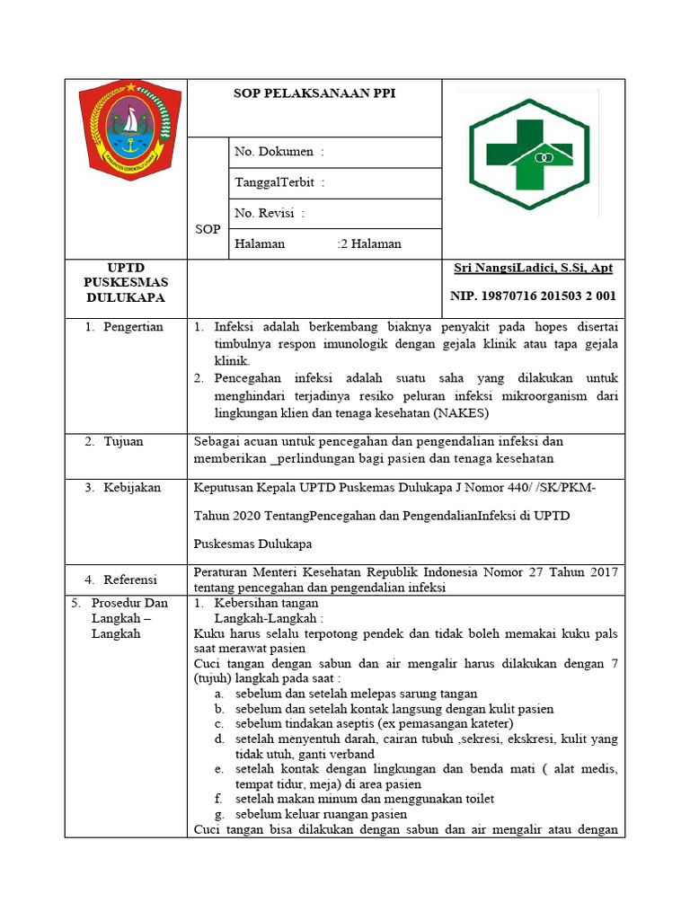 Sop Pelaksanaan Ppi | PDF