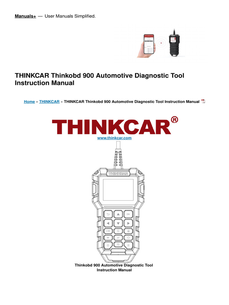 Thinkobd 900 Automotive Diagnostic Tool Manual Pdf