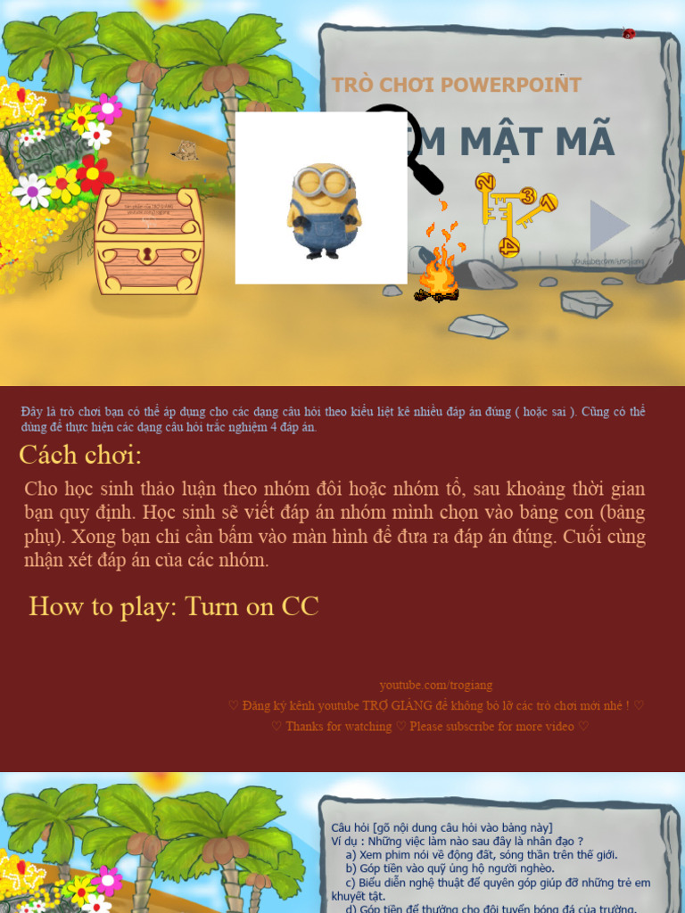 Tro Choi Powerpoint Tim Mat Ma 196202116 | PDF