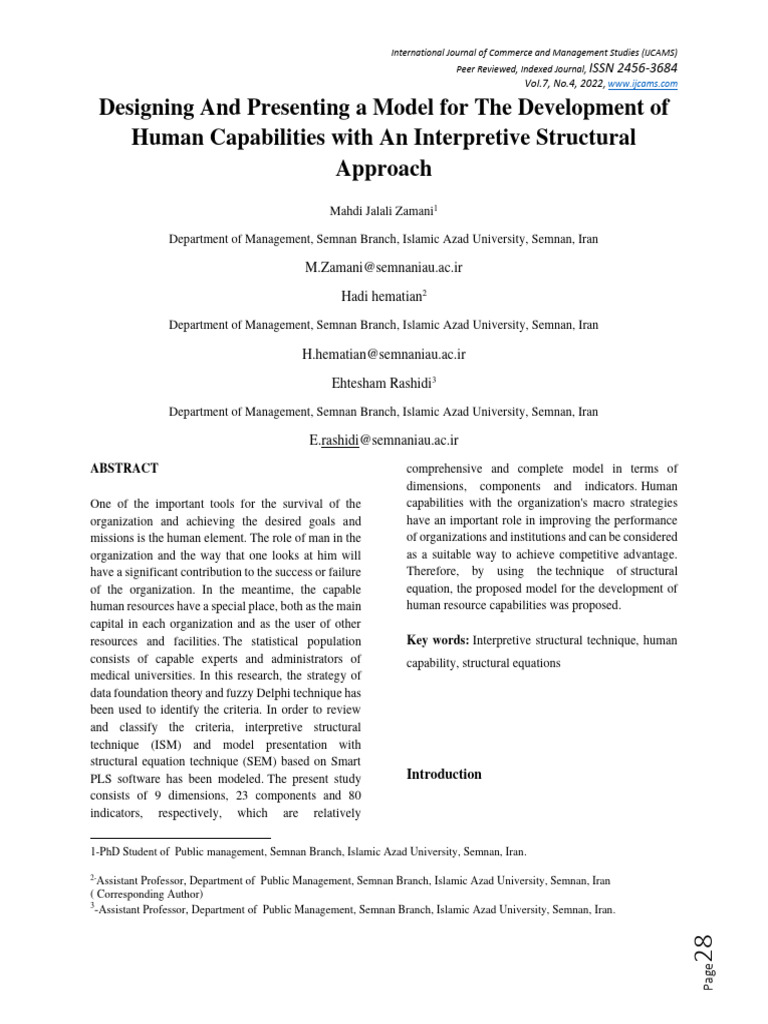 Designing and Presenting A Model For The Development of Human ...