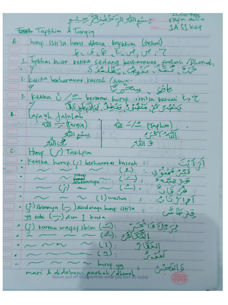 Rafa Aulia - Tafhim & Tarqiq | PDF