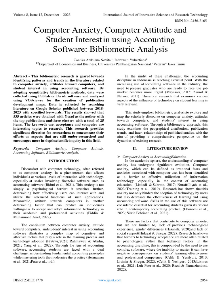 Computer Anxiety, Computer Attitude and Student Interestin Using ...