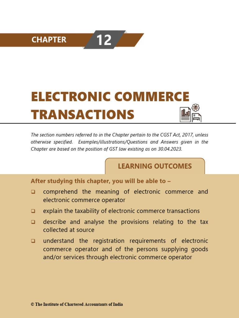 GST and E-Commerce Transactions | PDF
