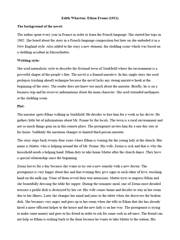 Starkfield's Tragic Love Tale | PDF