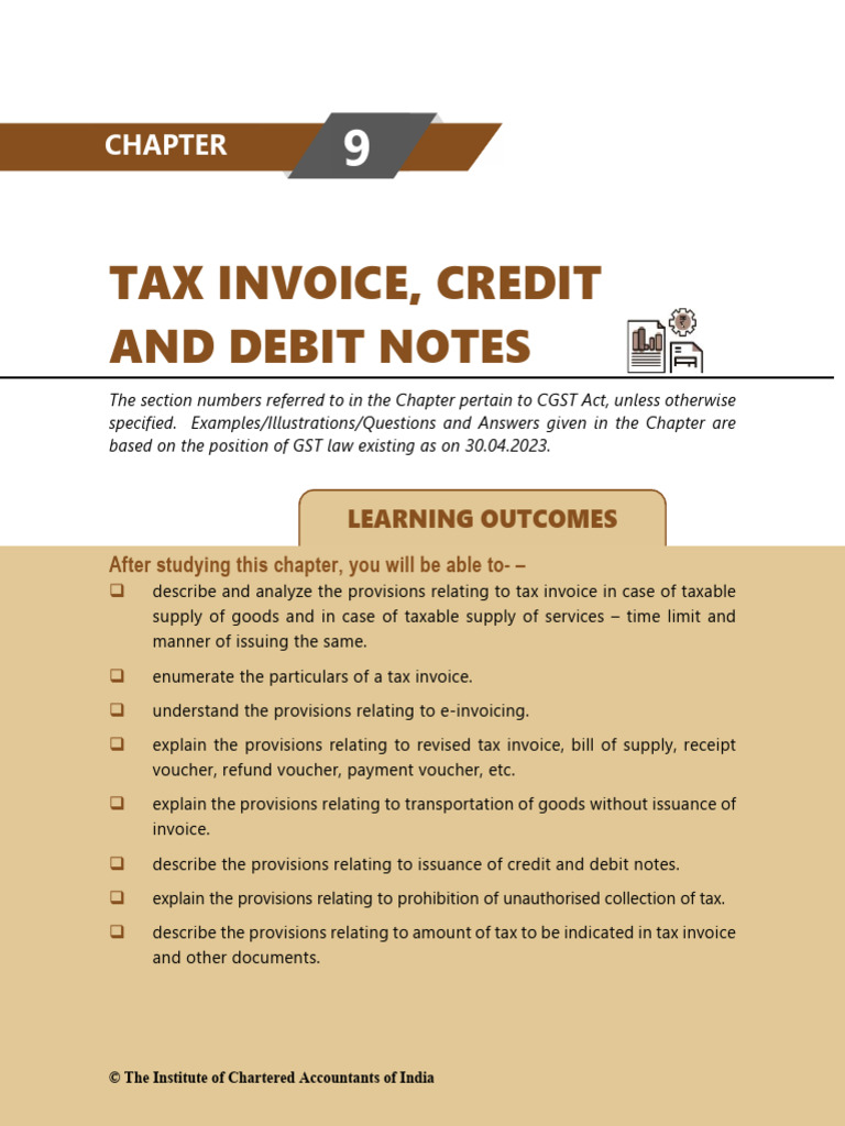 Tax Invoice, Debit and Credit Notes | PDF | Finance & Money Management ...