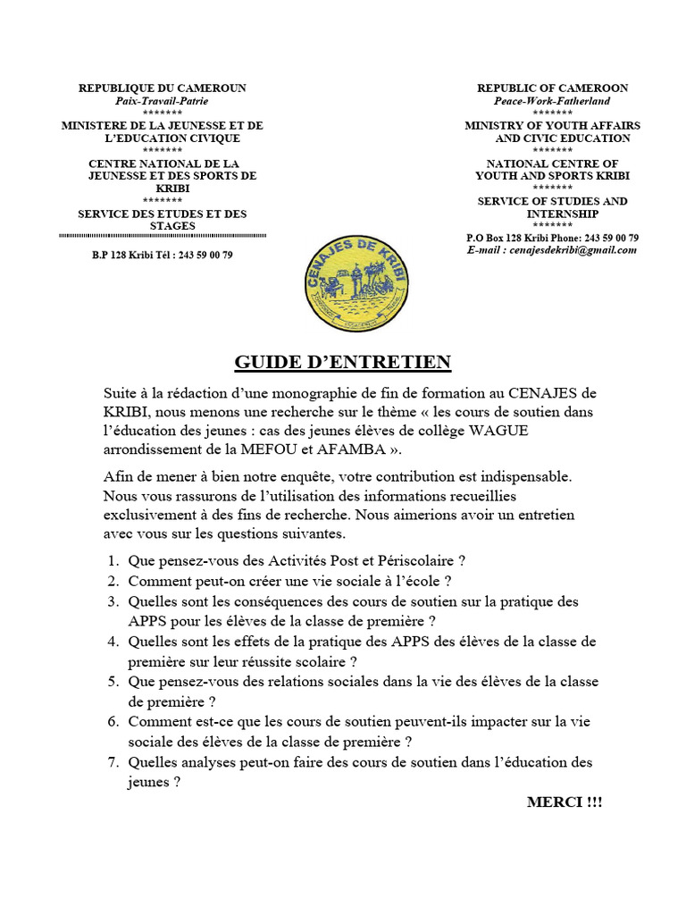 Guide D'entretien | PDF