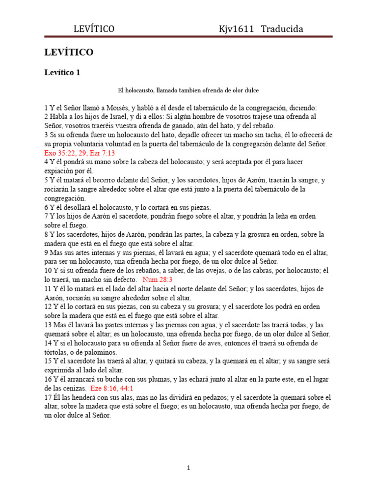 03 Levítico - KJV en Español | PDF | Religión y espiritualidad