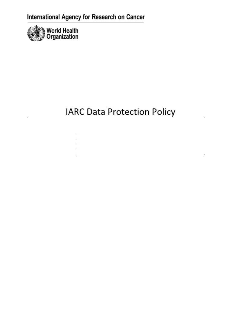 IARC Data Protection Policy - Sept2021 | PDF | Computers