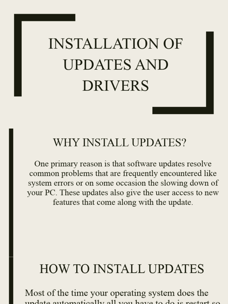 Updates and Drivers | PDF