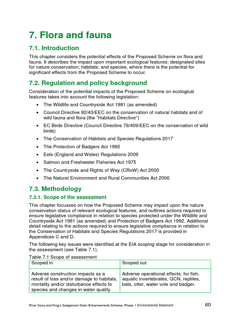 Chapter 7 Flora and Fauna | PDF | Law | Technology & Engineering