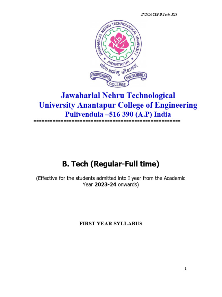 R23 Syllabus | PDF | Matrix (Mathematics) | Electrochemistry R23 Syllabus | PDF | Matrix (Mathematics) | Electrochemistry