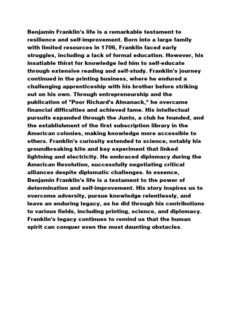 Benjamin Franklin | PDF