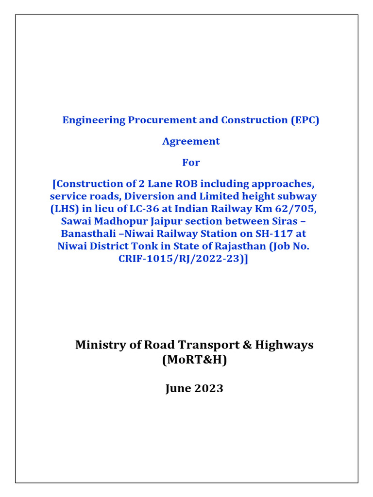 R2b Agreement Schedule Epc 1 Final | PDF