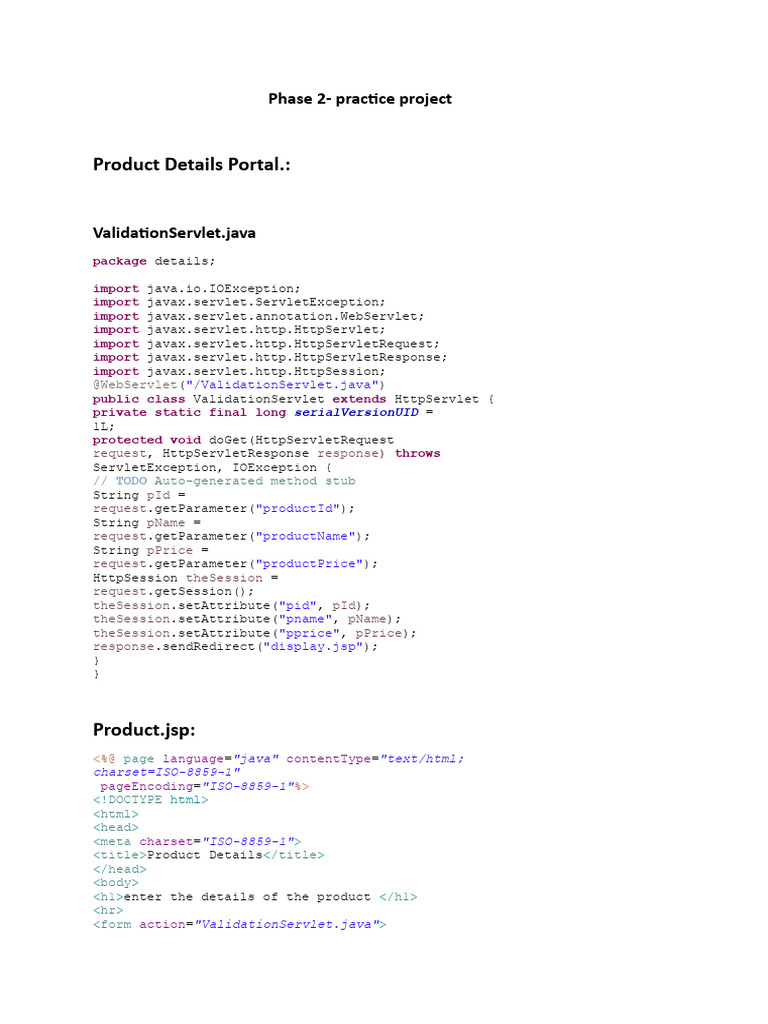 Product Details Portal Source Code | PDF