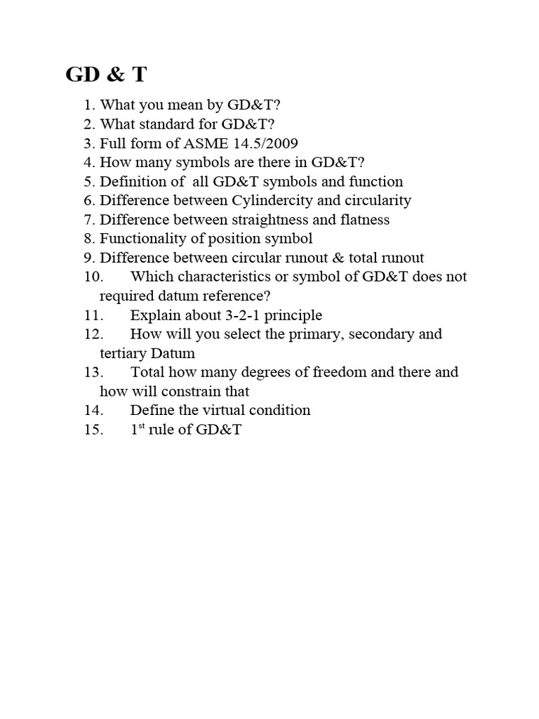 GD&T 1 | PDF