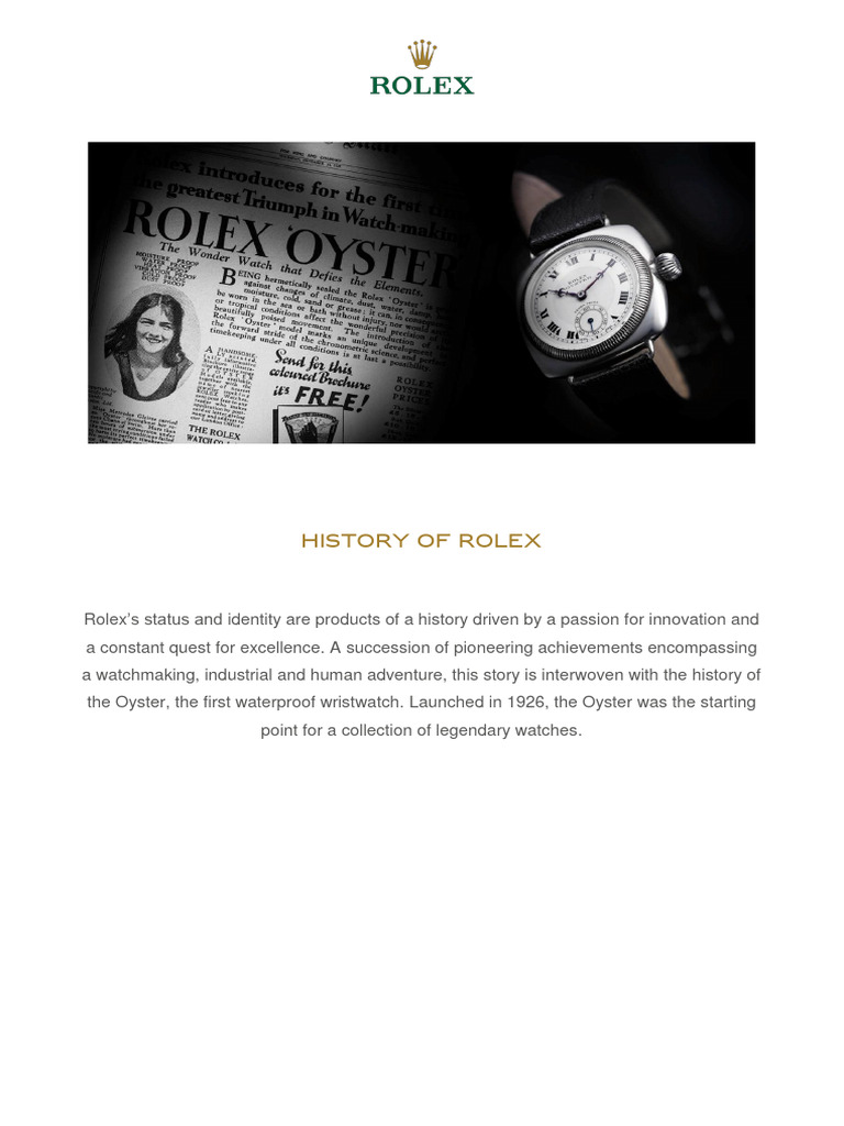 02 Rolex History English 2021 | PDF