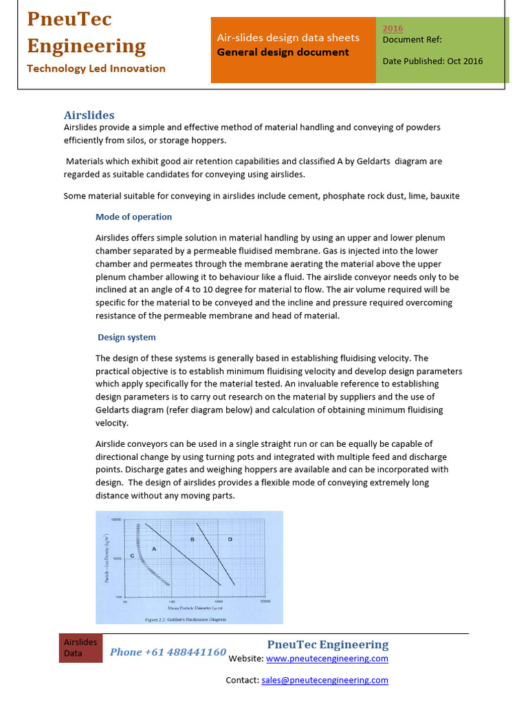 Airslide Design for Engineers | PDF