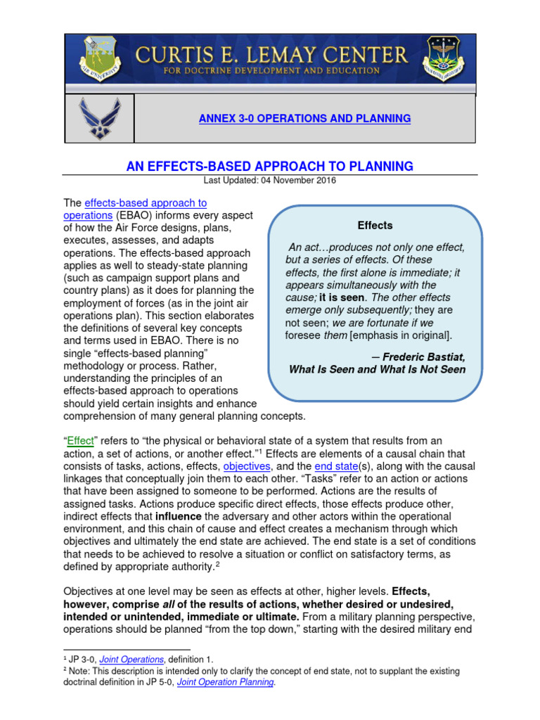 Effects-Based Operations Planning Guide | PDF | Career & Growth | Business