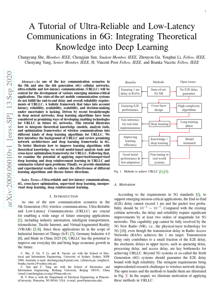 6G URLLC: Deep Learning Integration Tutorial | PDF | Deep Learning | Computer Network
