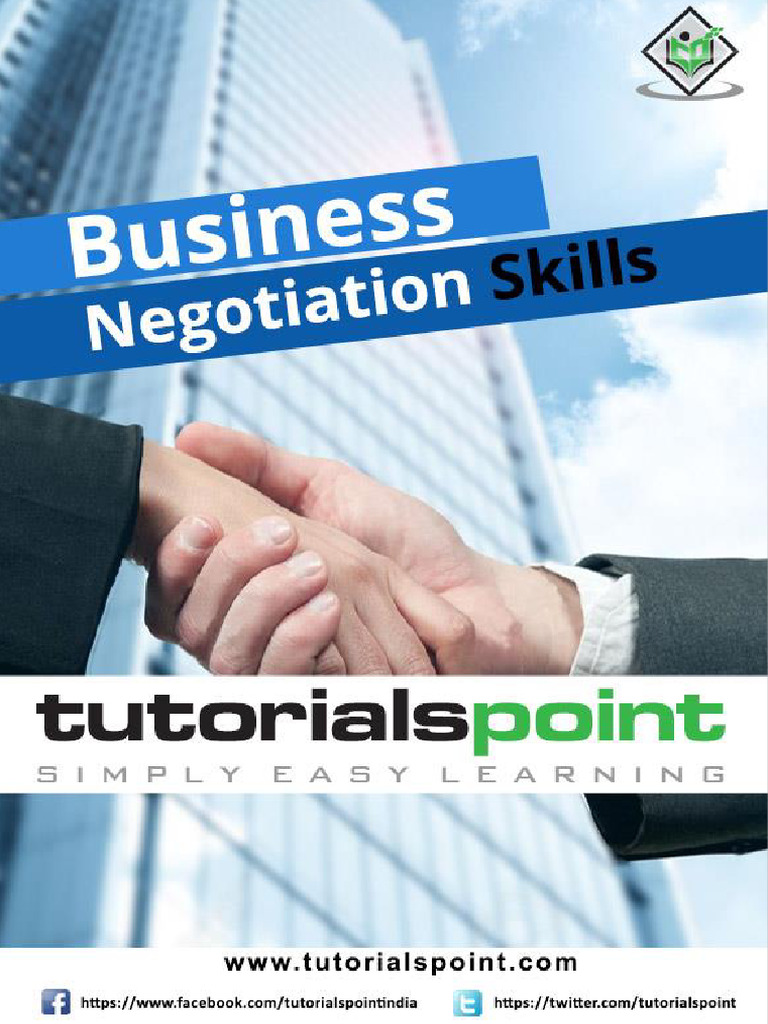 Business Negotiation Skills Tutorial | PDF | Business