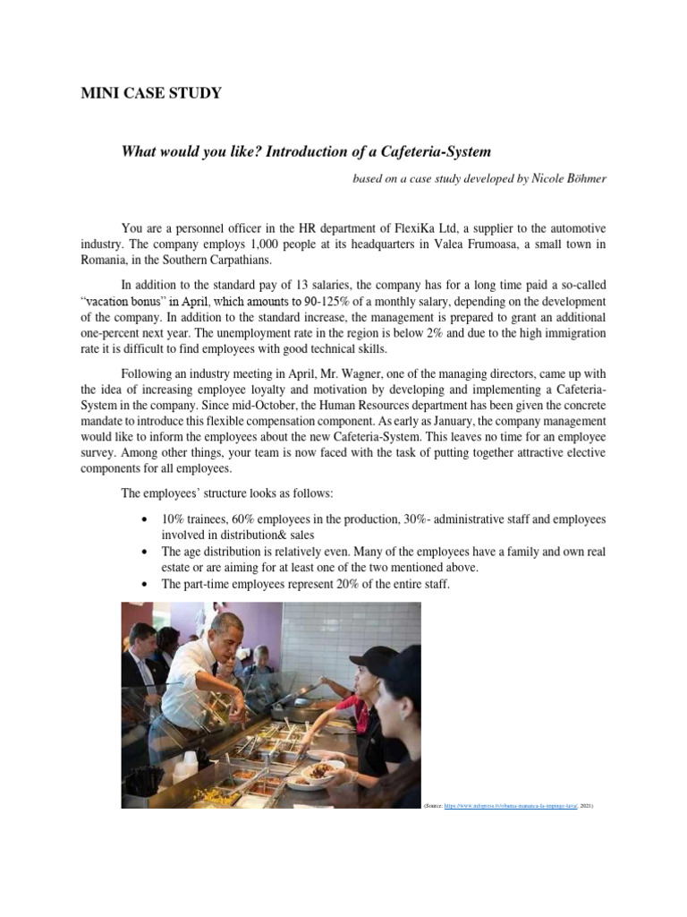 Cafeteria System - Case Study Comp&Ben | PDF | Business