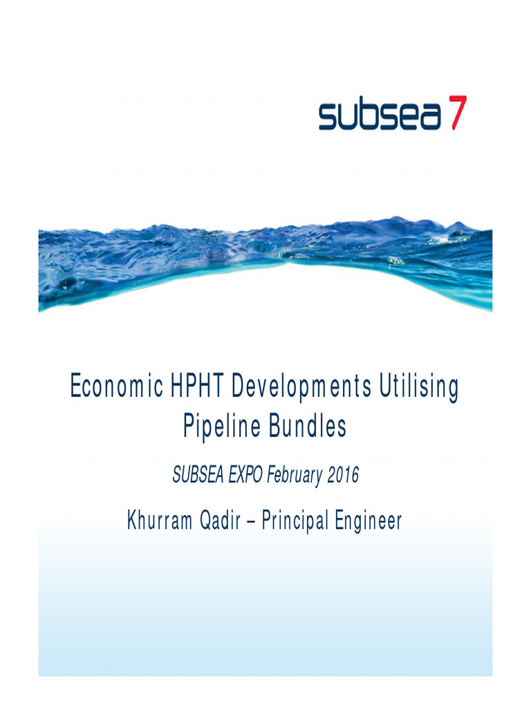 Khurram Qadir - Subsea7 2016 | Download Free PDF | Pipeline Transport ...