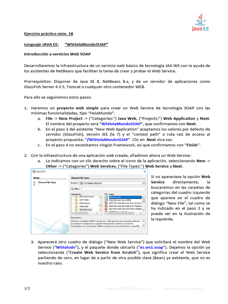 PracticaJEE 18 WS1 | PDF