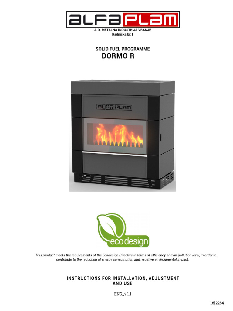 Dormo R Solid Fuel Fireplace Guide | PDF