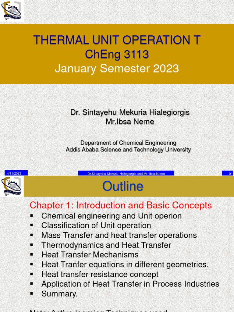 Thermal Unit Ops for Chem Eng Students | PDF