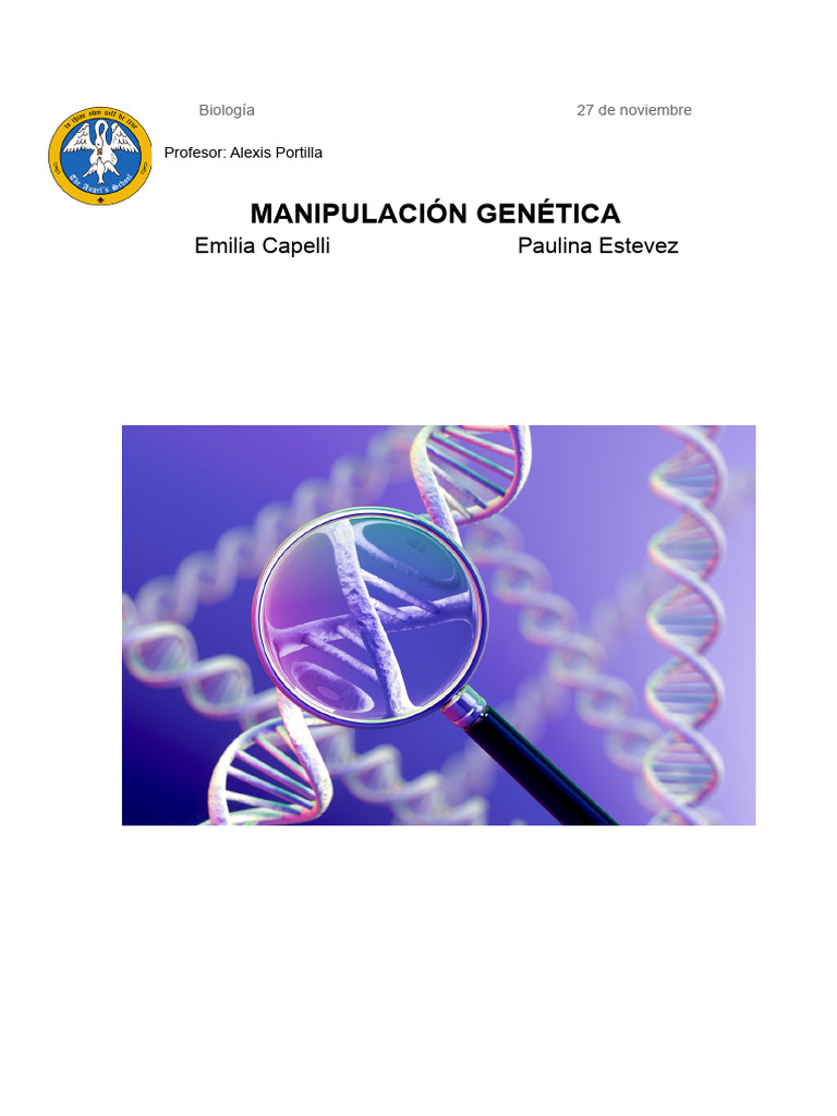 Manipulacion Genetica | PDF | Reacción en cadena de la polimerasa | Ingeniería genética