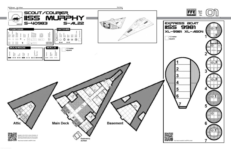 Traveller 5e - Deckplans - 11 - Scout Courier | PDF | Ships | Water ...