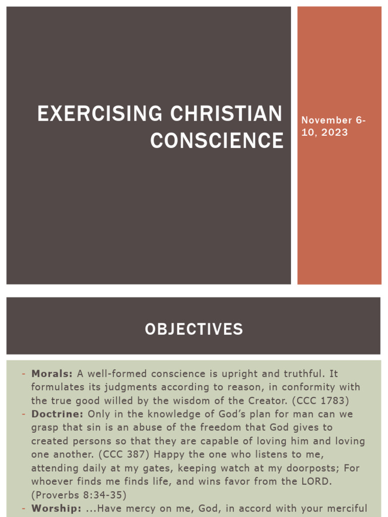 Chapter 4 Christian Conscience Students | PDF