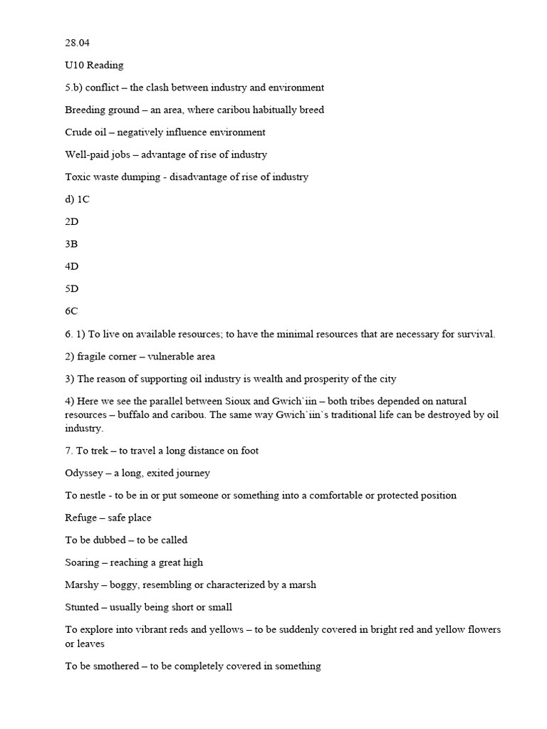 Upstream C2 Unit 10 Key | PDF | Home & Garden