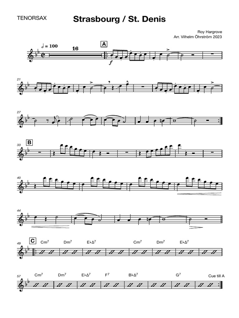 Strasbourg ST - Denis Tenorsax | PDF