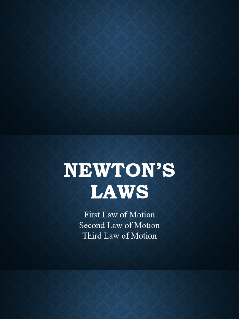 Newtons Laws 1 | PDF