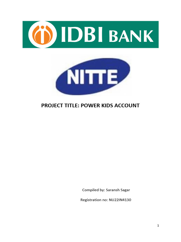 Project Report On Power Kids Account | PDF | Finance & Money Management