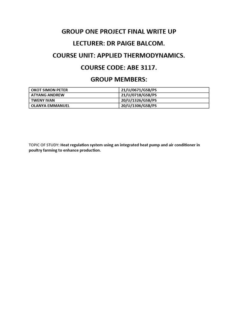 Group 1 Final Writeup Project | PDF | Heat Pump | Air Conditioning