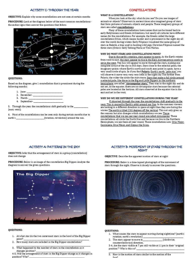 CONSTELLATIONS | PDF | Astronomy | Stellar Astronomy