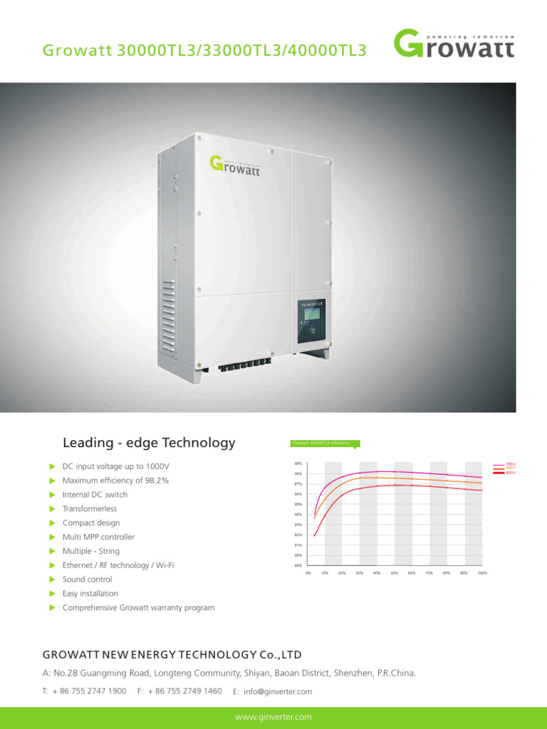Growat Solar Inverter | PDF