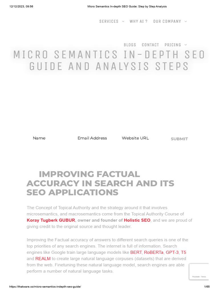 Micro Semantics In-Depth SEO Guide - Step by Step Analysis | PDF ...