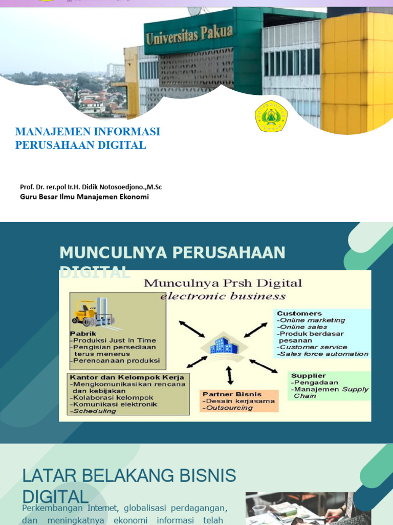 Manajemen Informasi Perusahaan Digital p1 | PDF