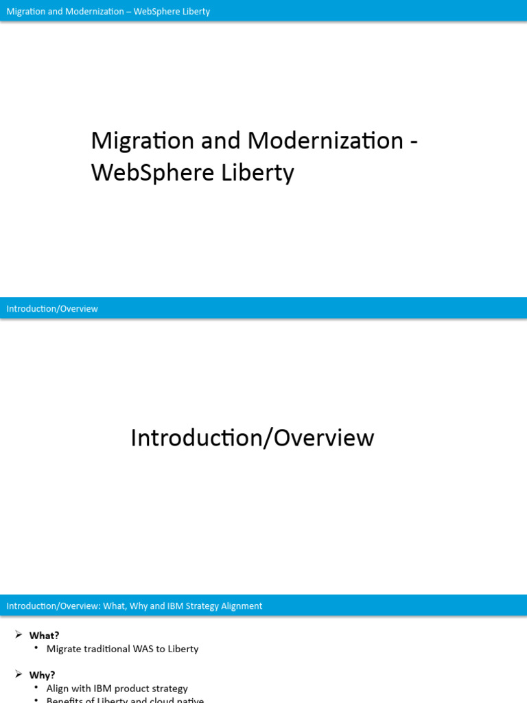 Migration To WebSphere Liberty | PDF