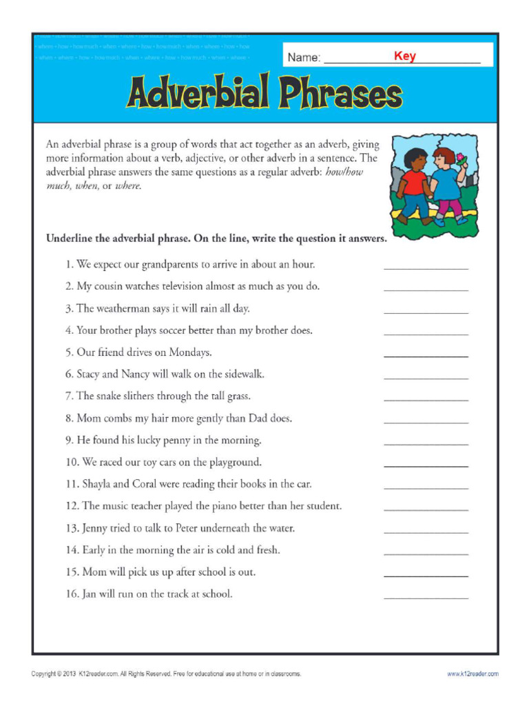 Adverbial Phrase | PDF