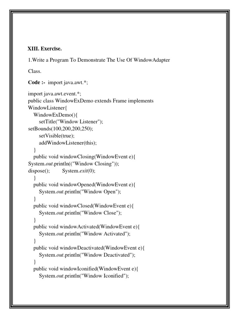 Java Event Handling Examples | PDF