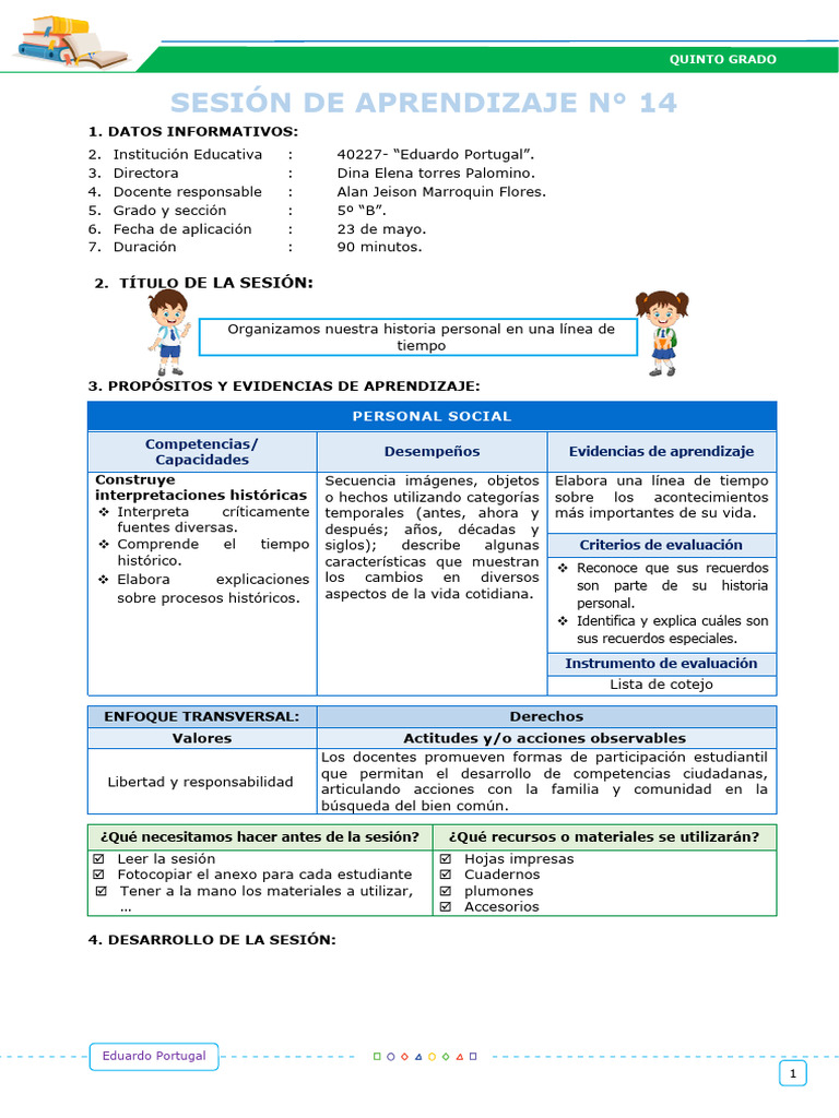 1.-_Sesiones_de_aprendizaje_-_EDA_III_Semana_4_-_Editora_Quipus_Perú[1] | PDF | Evaluación ...