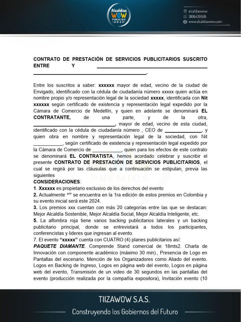 Contrato de Publicidad | PDF