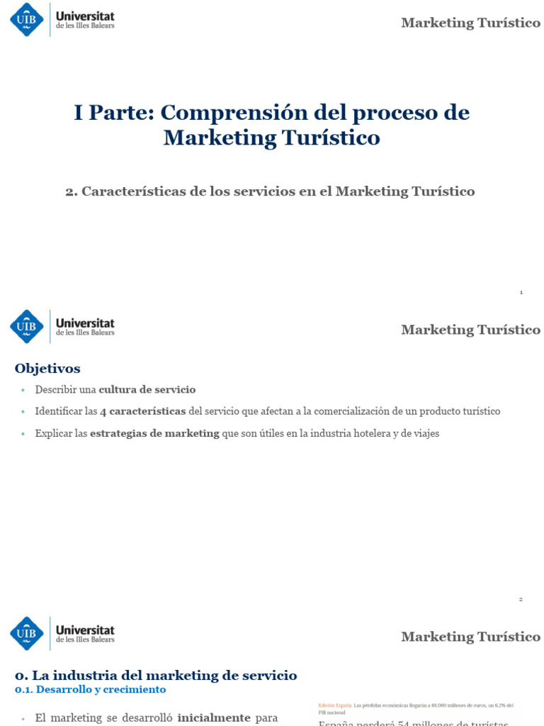 2. Características de Los Servicios 2020 | PDF | Marketing | Calidad (comercial)