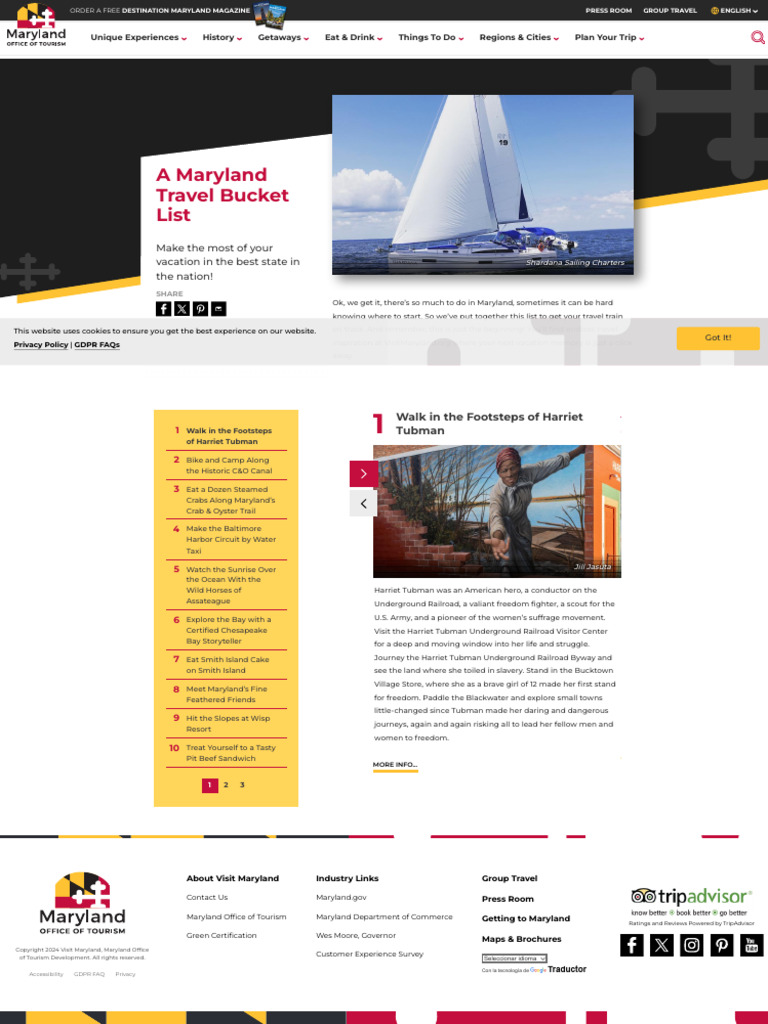 Maryland Travel Bucket List | PDF
