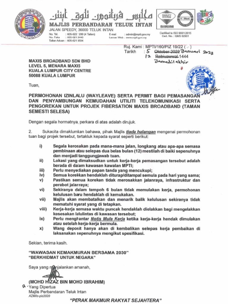MPTI - Maxis - Taman Semesti Selesa - WP | PDF