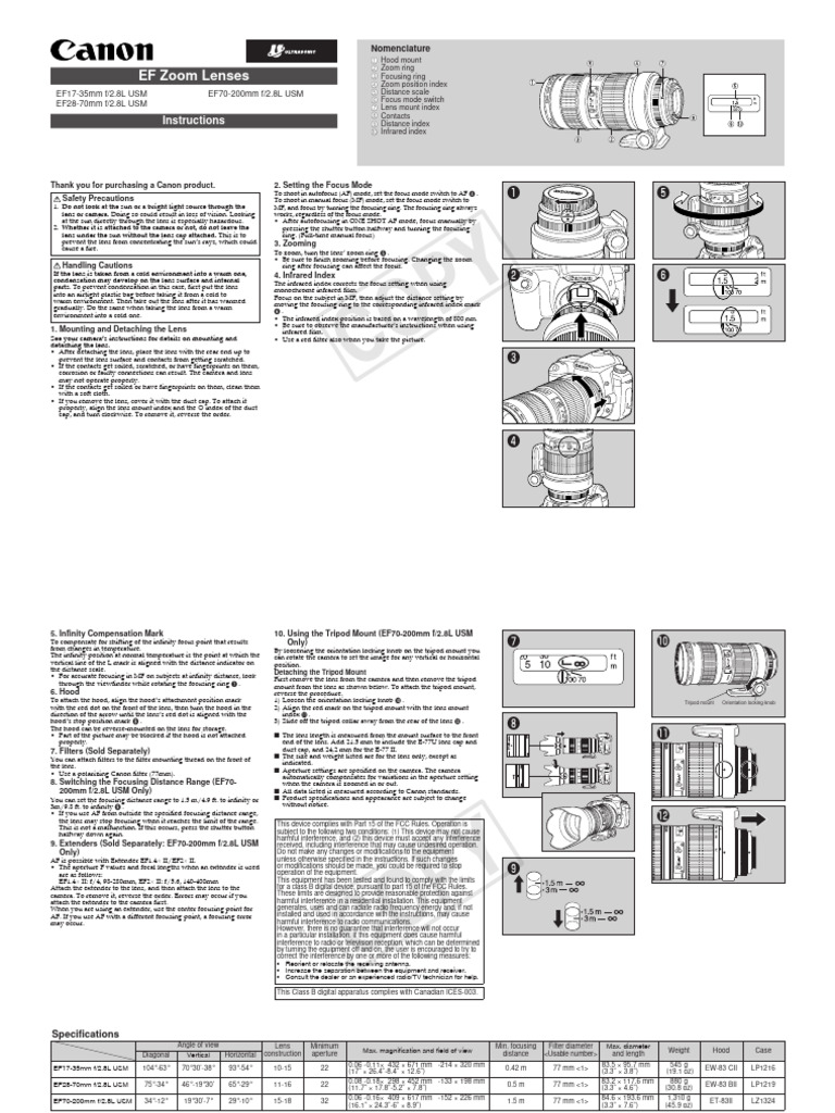 Ef70 200f28lusm Im3 Eng | PDF